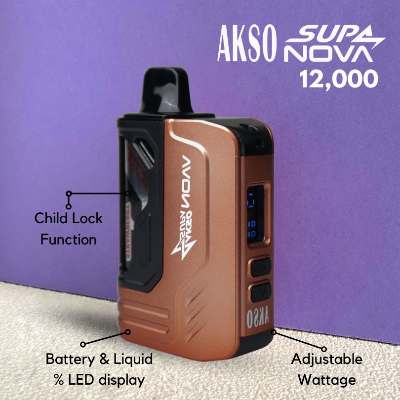 AKSO Supa Nova 12,000 (12k) 5% - Led Screen - Disposable Pod – Punk ...